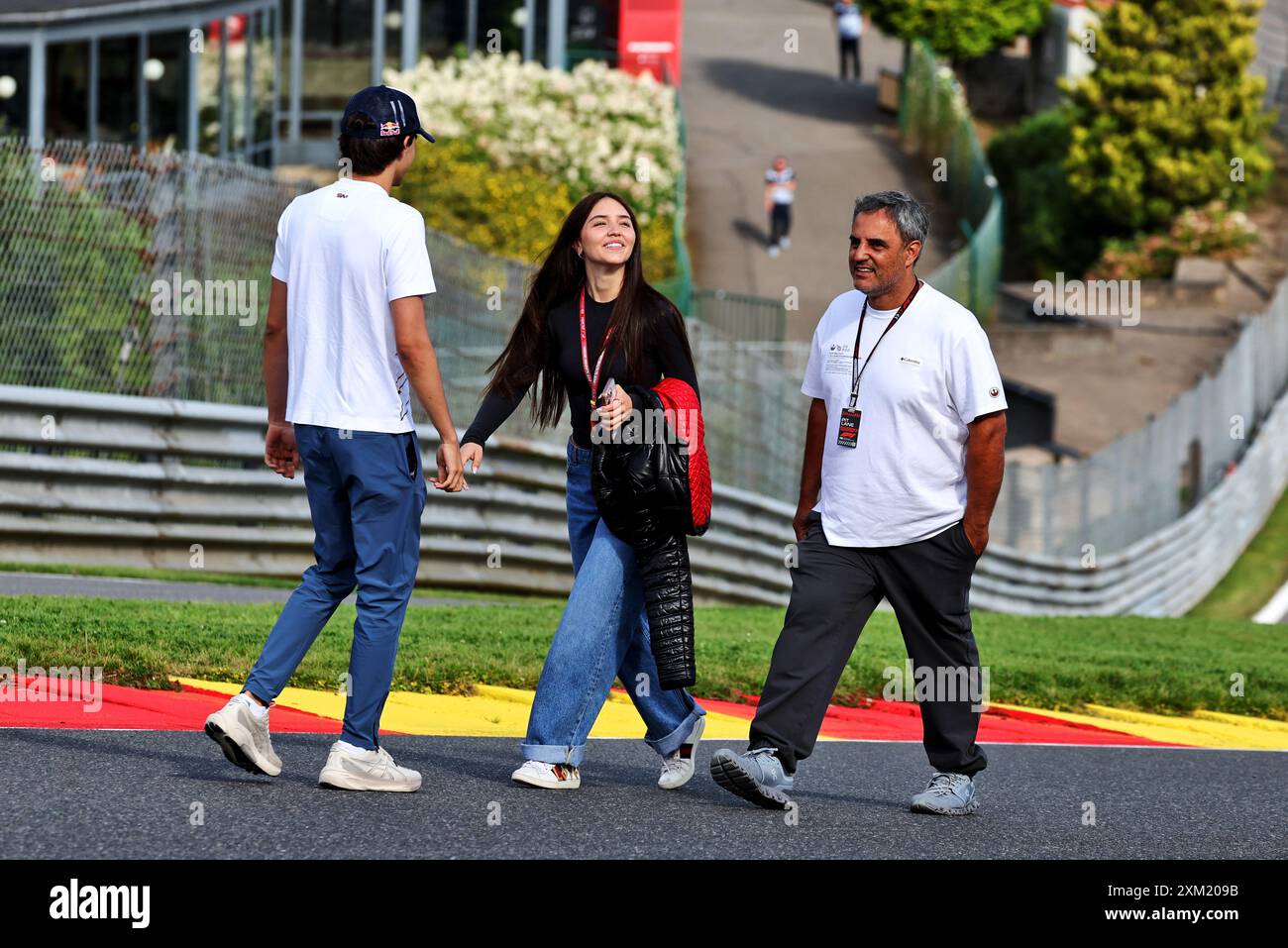Spa Francorchamps, Belgium. 25th July, 2024. (L to R): Sebastian Montoya (COL) Campos Racing ...