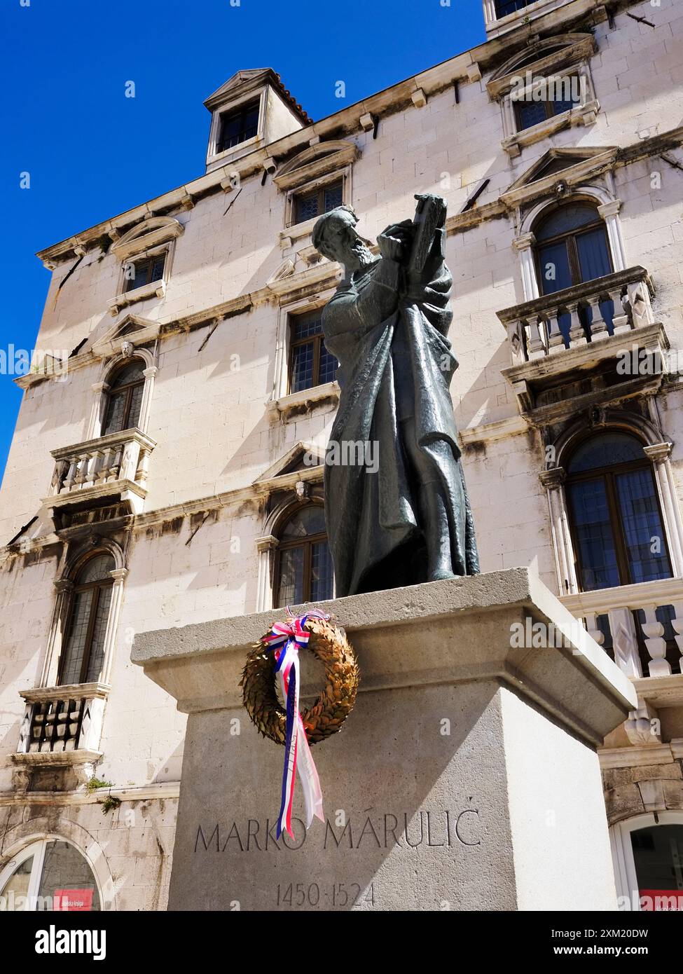 Marko Marulic Statue in Radic Brothers Square Split Dalmatia Croatia ...