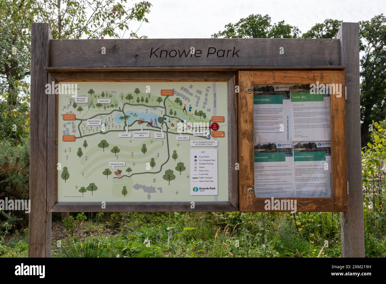 Park map and information notice hi-res stock photography and images - Alamy