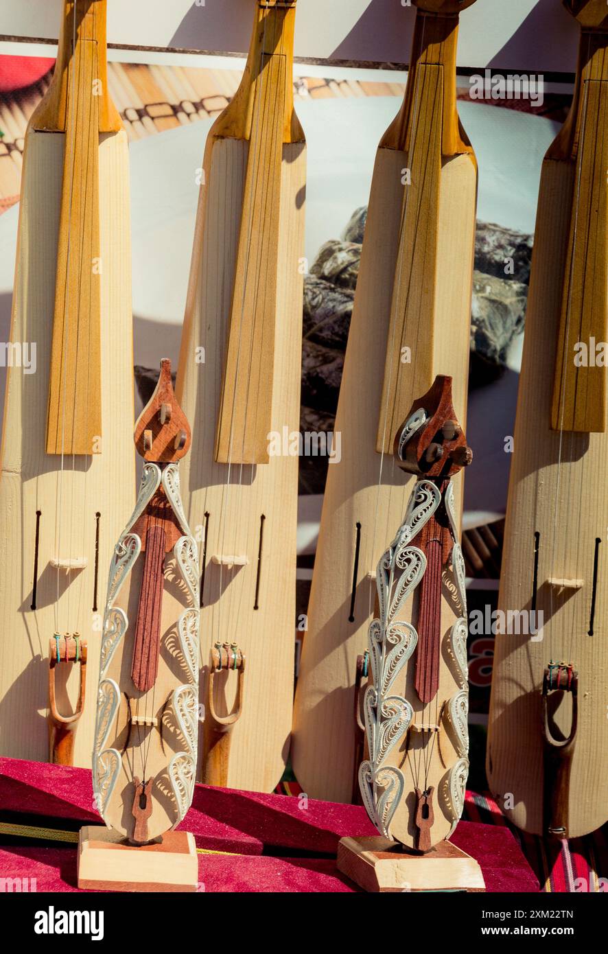 Set of models of musical instruments kemancha made of wood Stock Photo ...