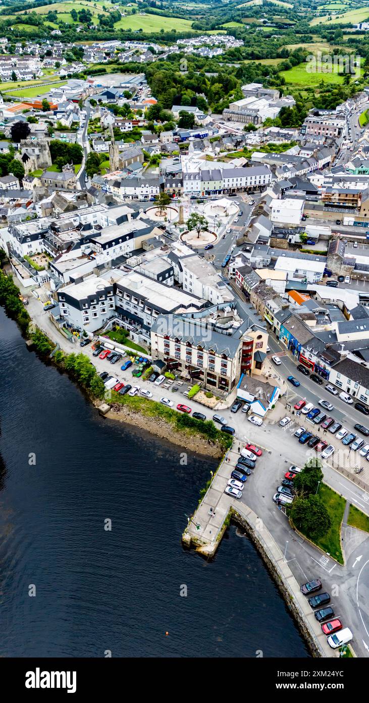 DONEGAL TOWN, IRELAND - JULY 23 2024 - The works at the new Diamond are ...
