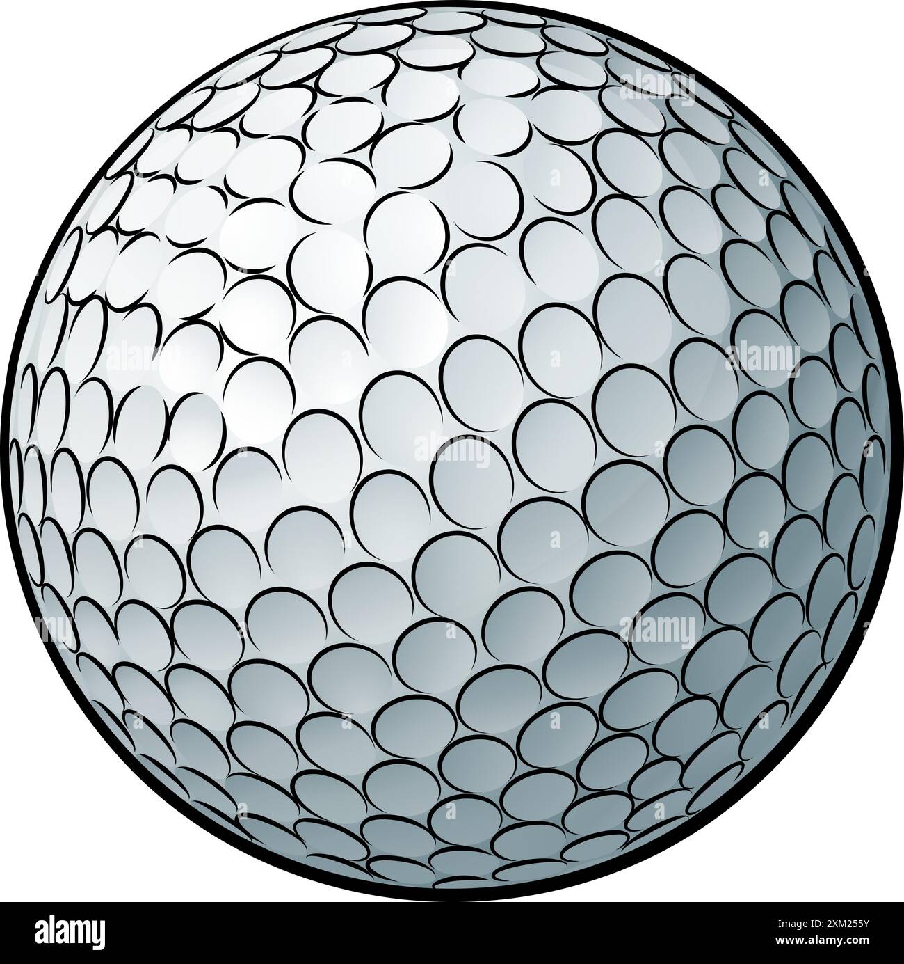 Golf Ball Cartoon Sports Icon Illustration Stock Vector Image & Art - Alamy