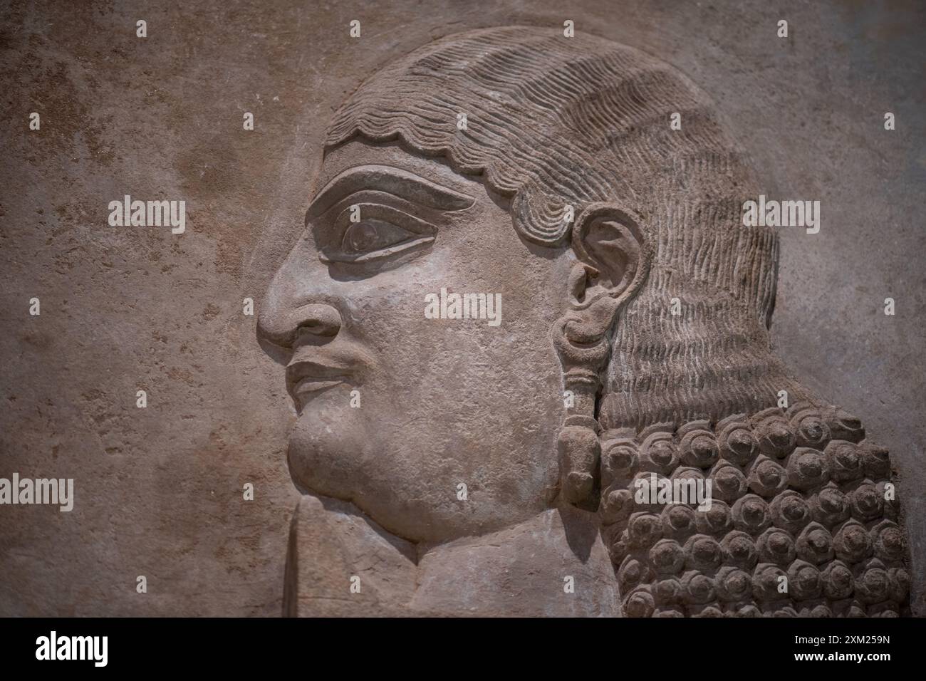 Assyrian Eunuch from Khorsabad at the Iraq Museum Stock Photo - Alamy