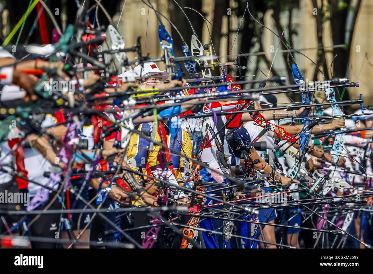 Shooting line illustration Women's Individual Ranking Round Archery ...