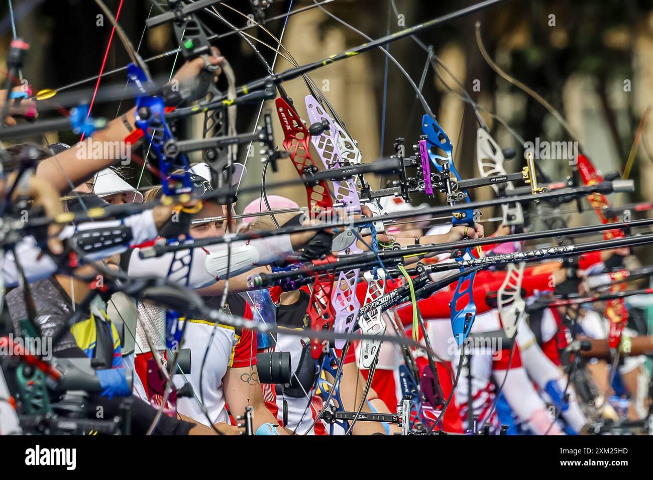 Shooting line illustration Women's Individual Ranking Round Archery ...