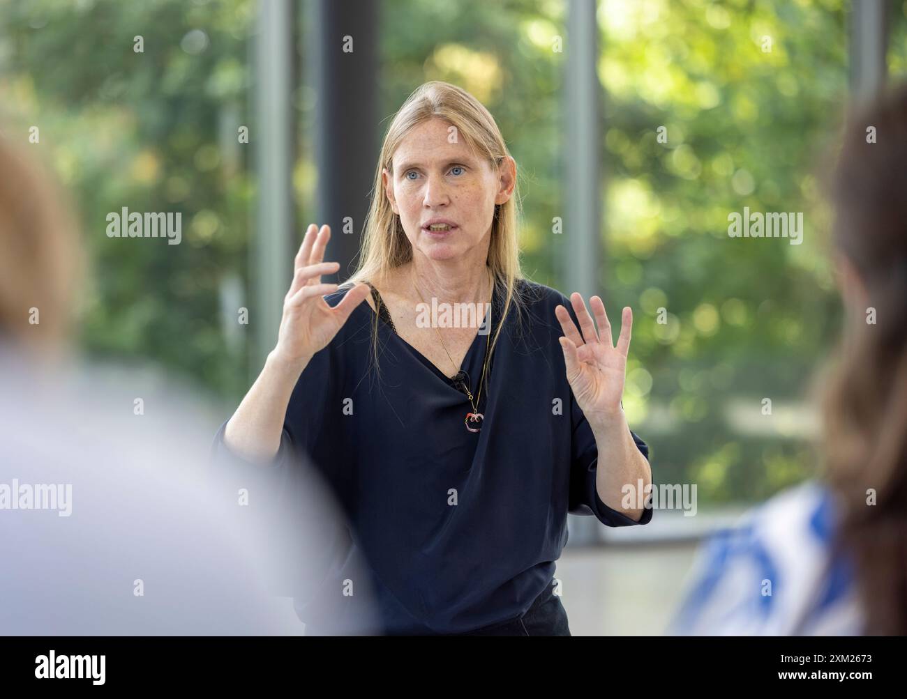 Wuppertal, Germany. 25th July, 2024. The artist Berta Fischer stands in ...