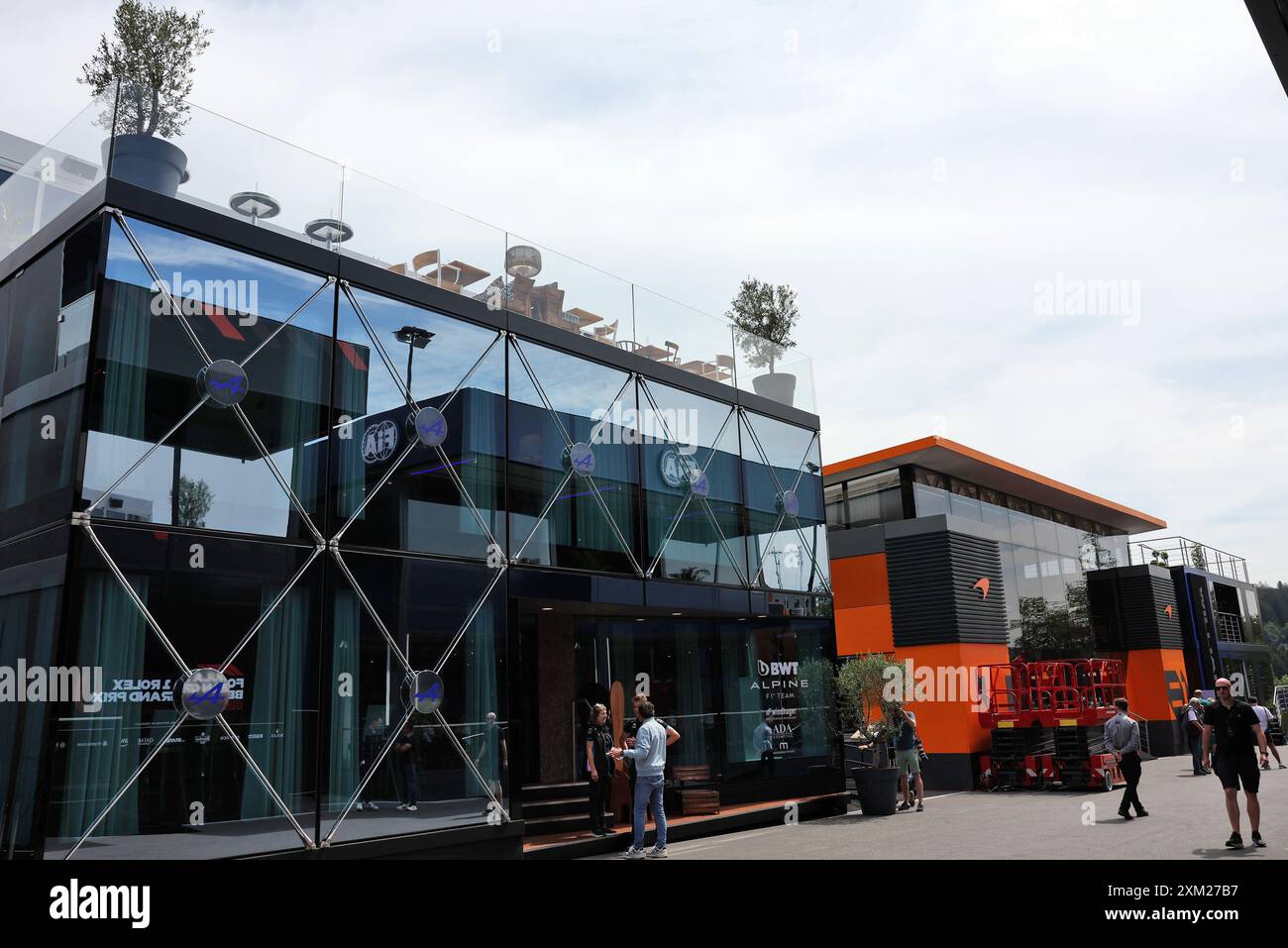 Alpine f1 team motorhome in paddock hi-res stock photography and images ...