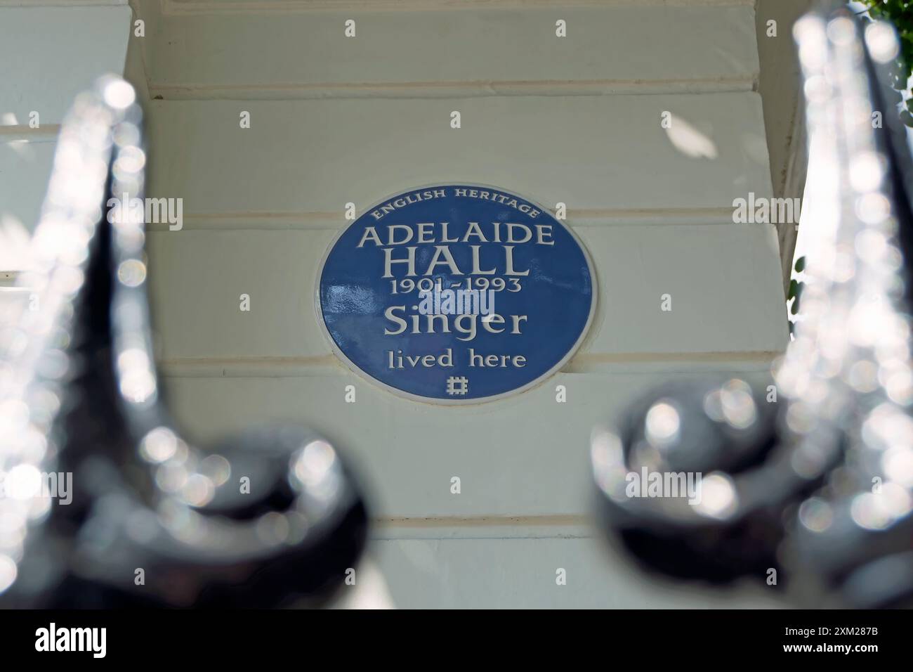 english heritage blue plaque marking a home of jazz singer adelaide ...