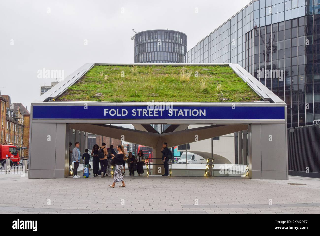 London, UK. 25th July 2024. Old Street Station is renamed Fold Street ...