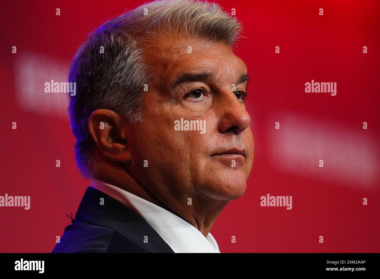 Barcelona, Spain. 25th July, 2024. FC Barcelona president Joan Laporta ...