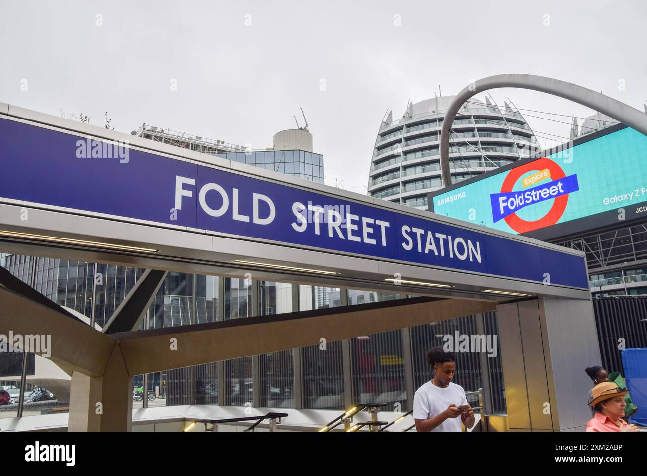 London, UK. 25th July 2024. Old Street Station is renamed Fold Street ...