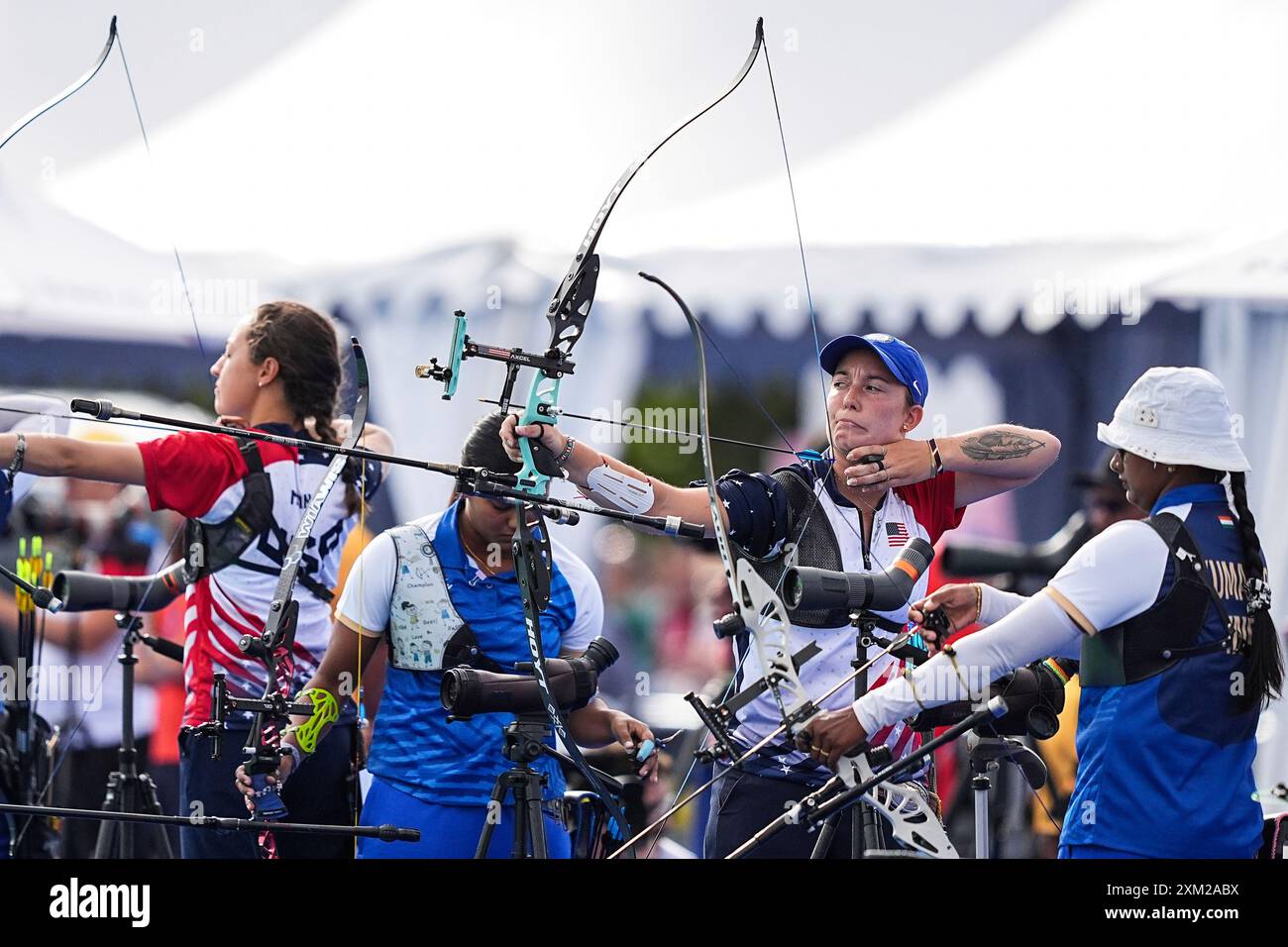 Casey Kaufhold (USA) competes during the Women's Archery Individual ...