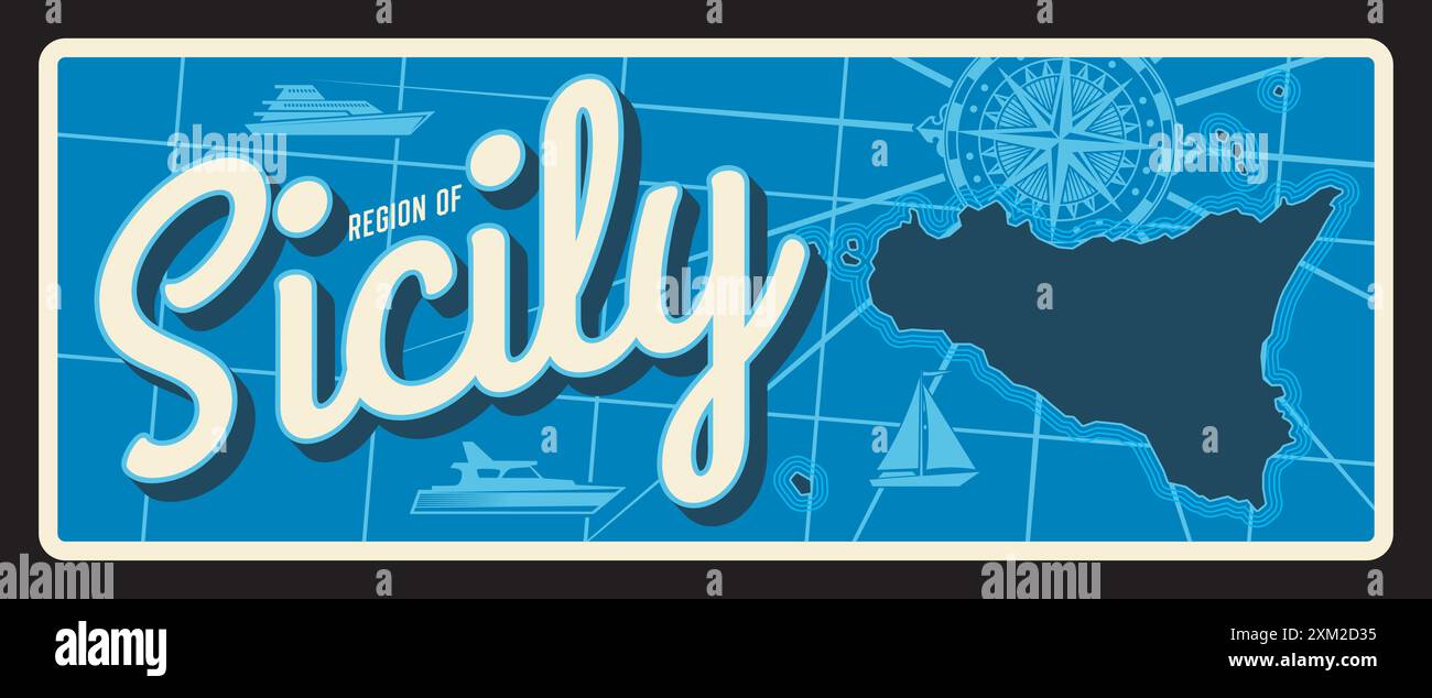 Island sicilia map hi-res stock photography and images - Alamy
