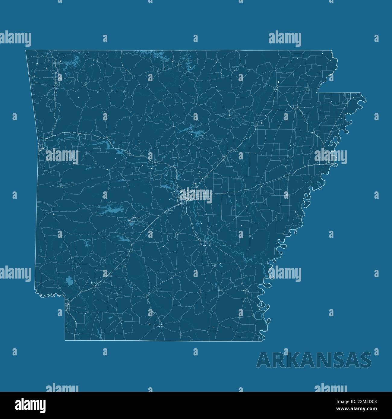 Arkansas road highway map Stock Vector Images - Alamy