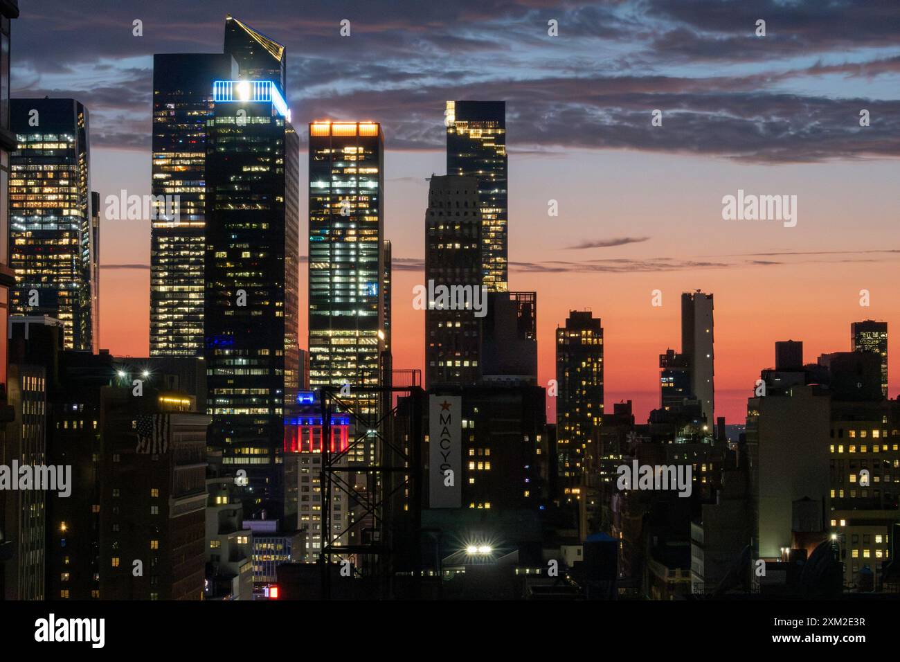 Skyscrapers in Hudson Yards has seen from Murray Hill in Midtown ...