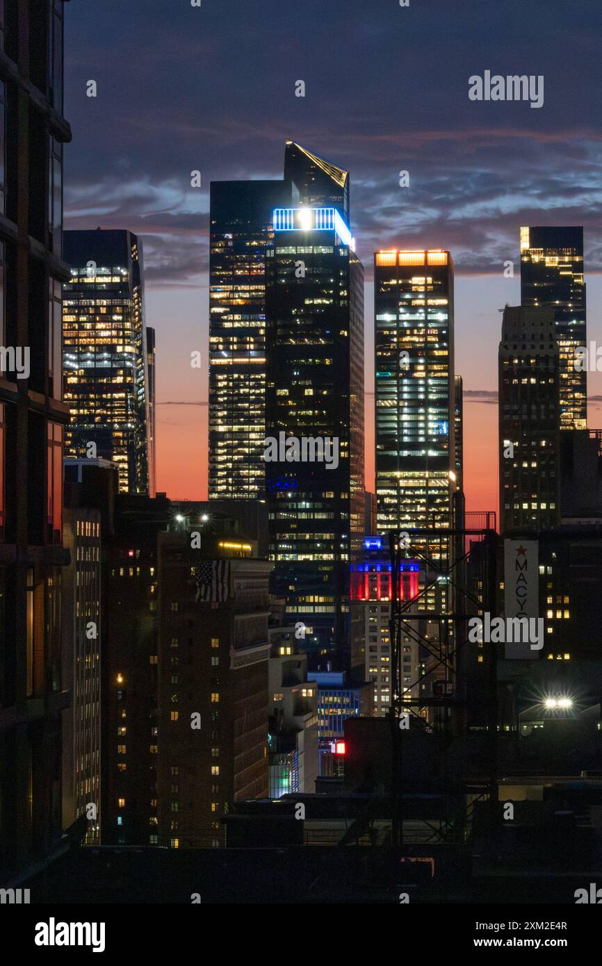 Skyscrapers in Hudson Yards has seen from Murray Hill in Midtown ...