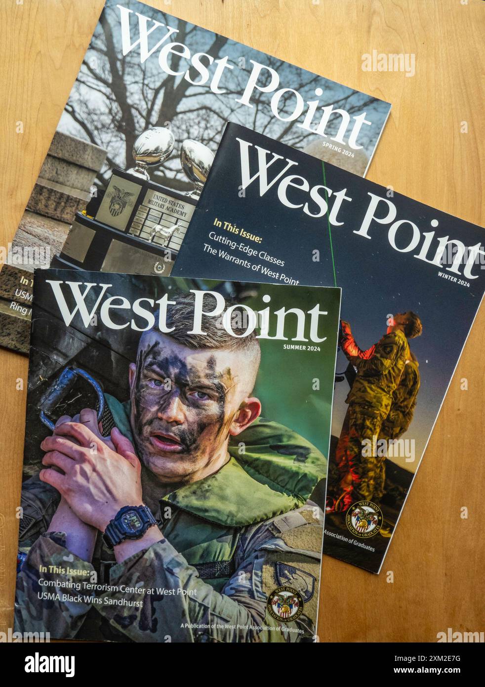 Still life of quarterly, West Point alumni magazines, 2024, United ...