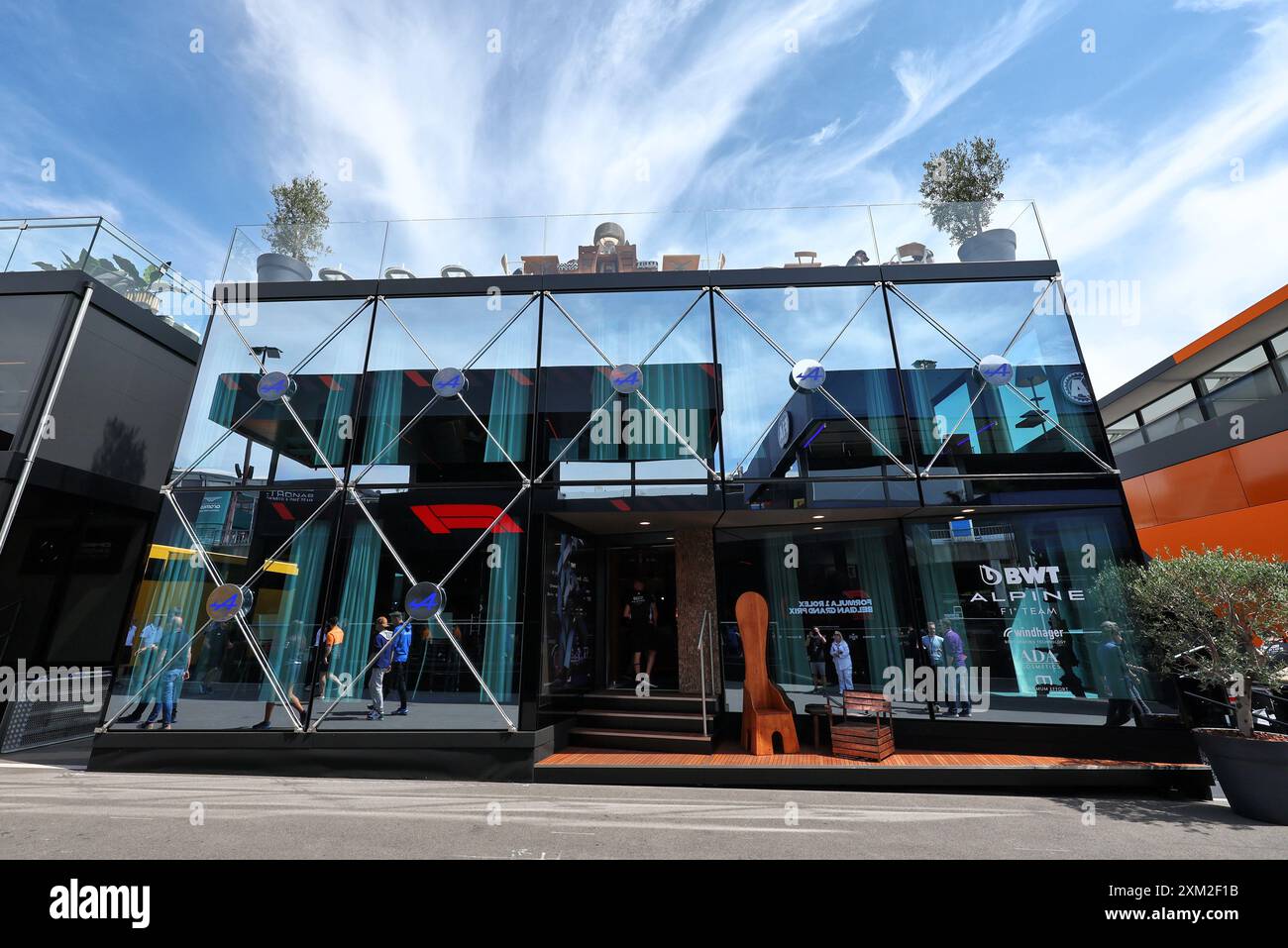 Spa Francorchamps, Belgium. 25th July, 2024. Alpine F1 Team motorhome ...