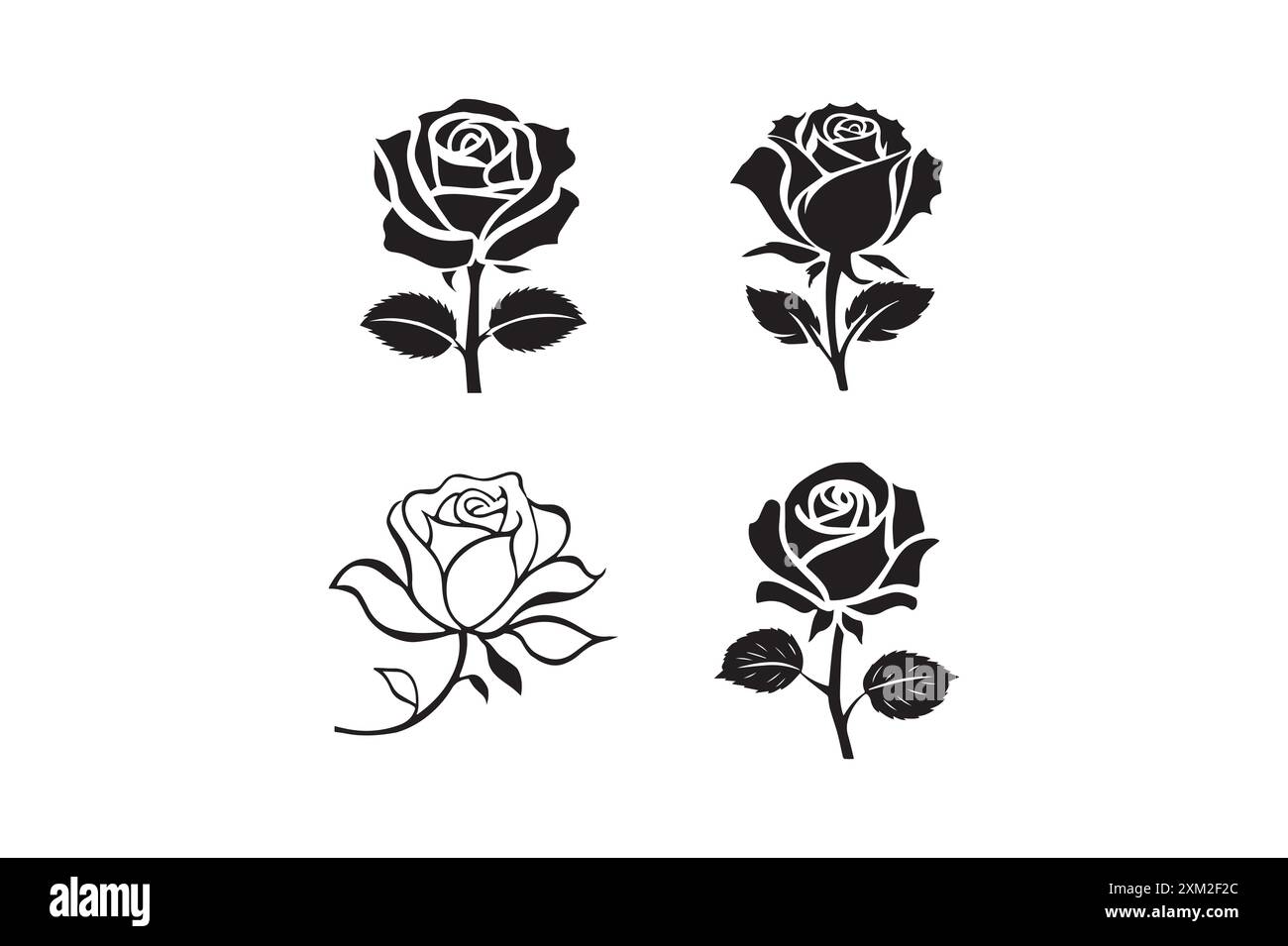 And rose cut Stock Vector Images - Alamy