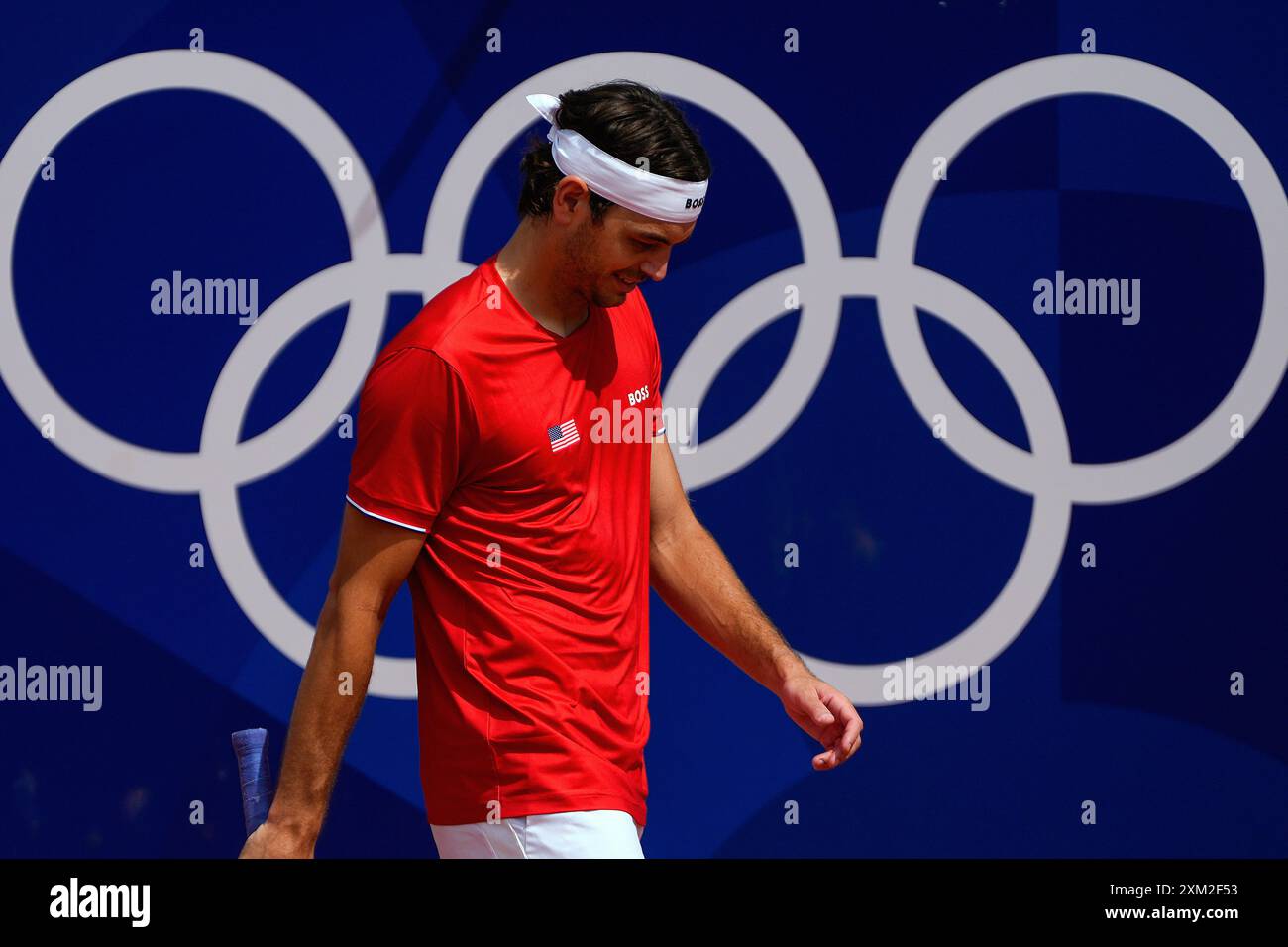 Taylor Fritz of the United States attends a practice session ahead of ...