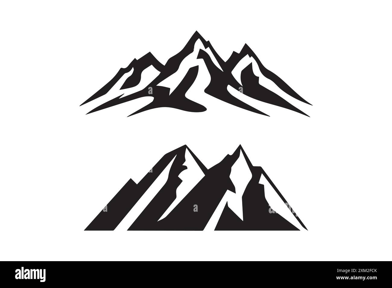 Panoramic mountain range Stock Vector Images - Alamy