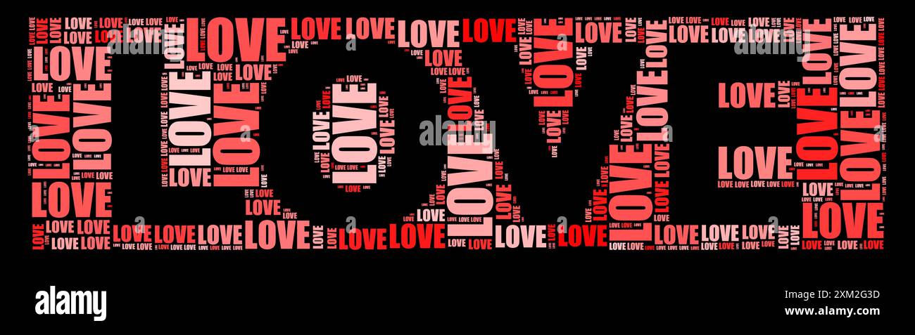 Love Word Cloud Formation, reed Stock Photo - Alamy