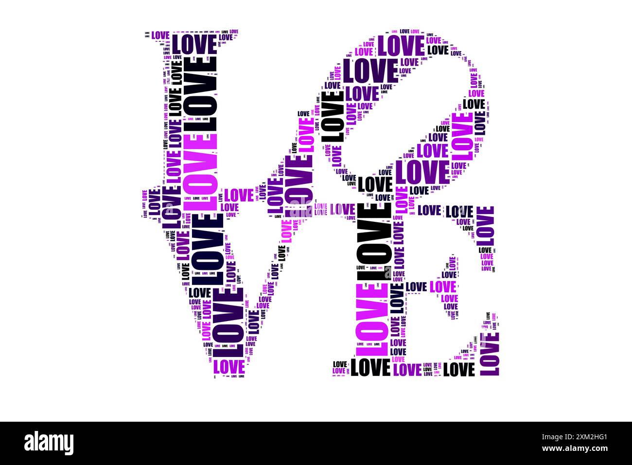 Love Word Cloud Formation Stock Photo - Alamy