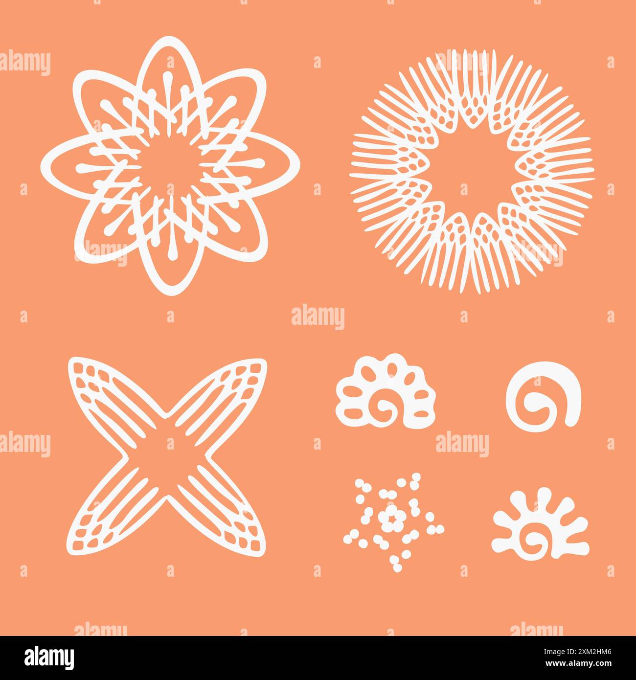 Peach fuzz botanical set texture vector motif with color of the year ...