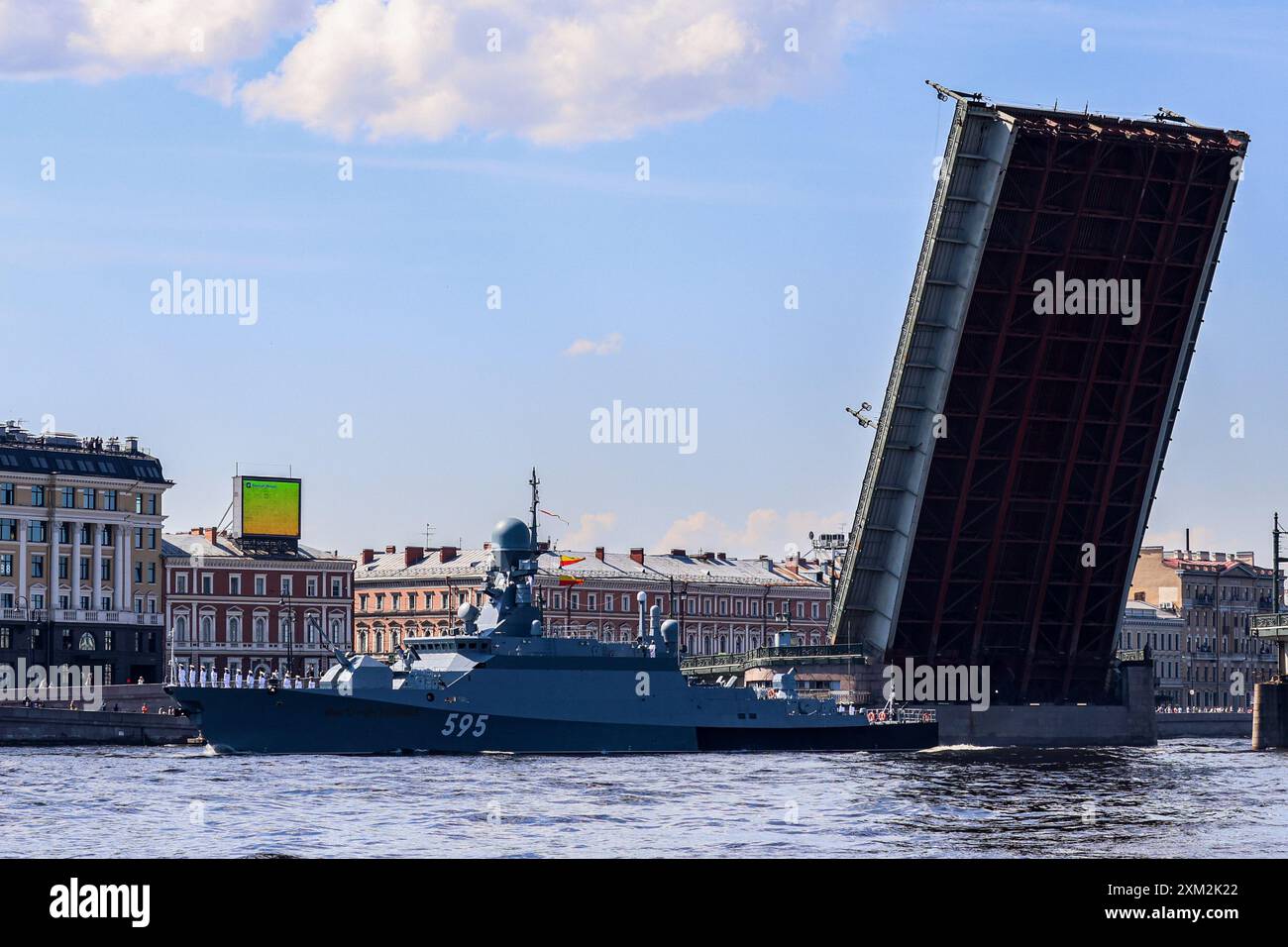 St. Petersburg, Russia. 25th July, 2024. Russian Navy ship takes part ...