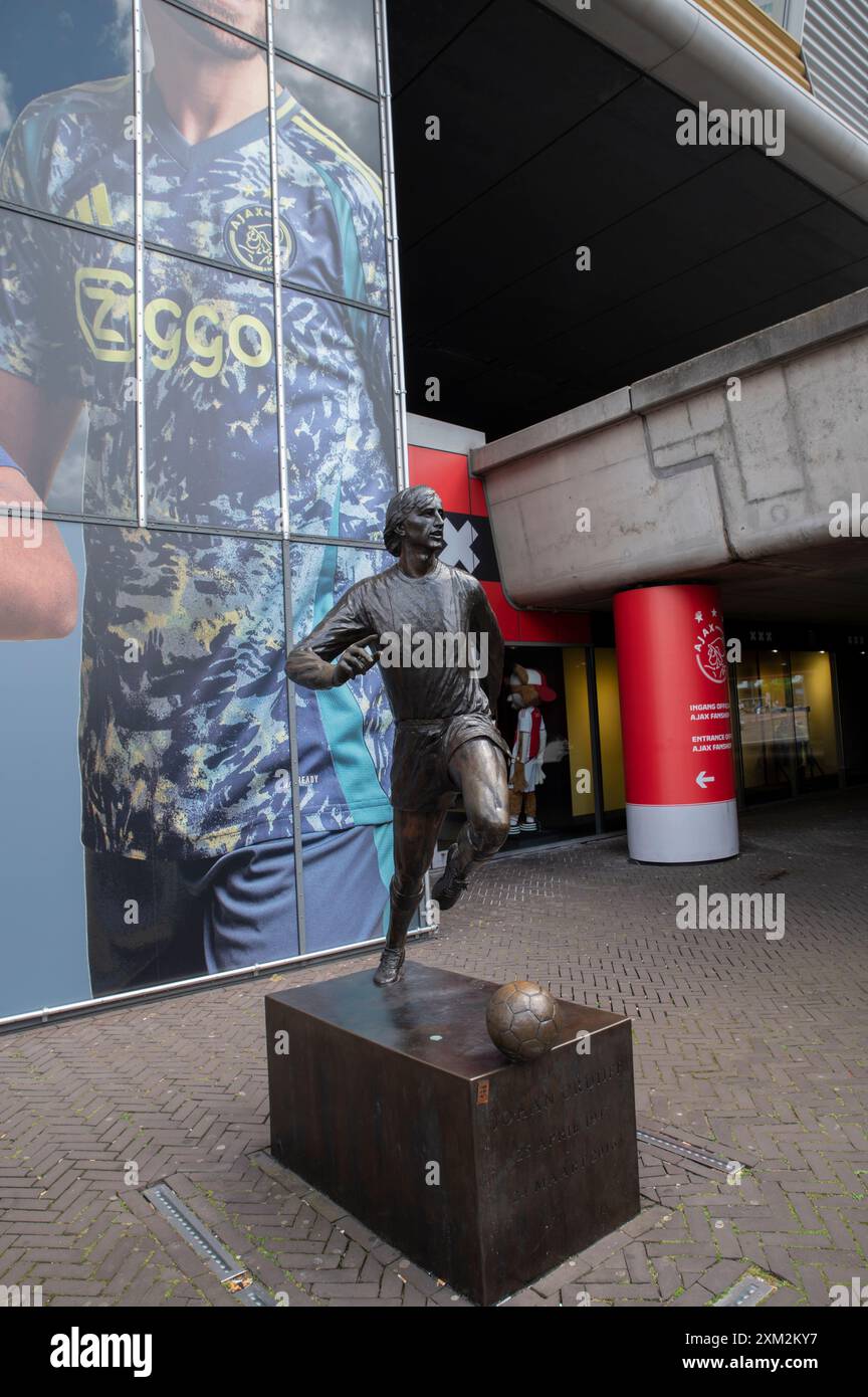 Statue Johan Cruijff At The Arena Stadium At Amsterdam The Netherlands ...