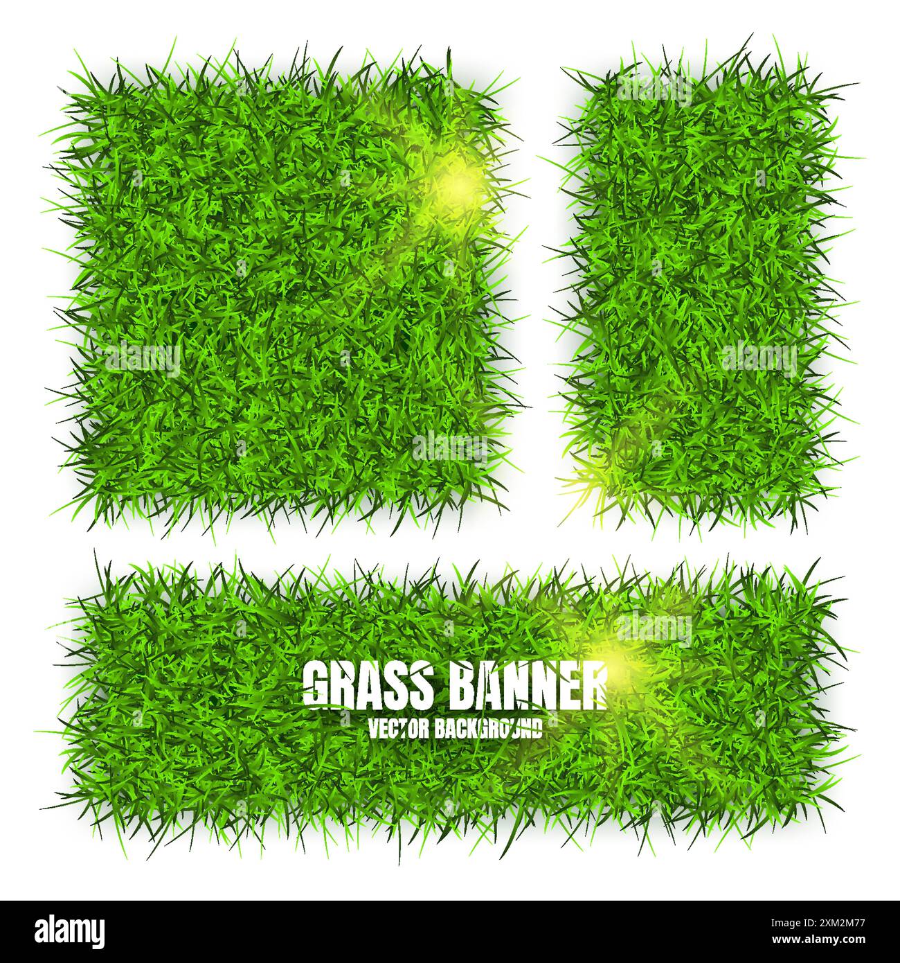 Green grass banners, background. Field, meadow texture, grassy ...