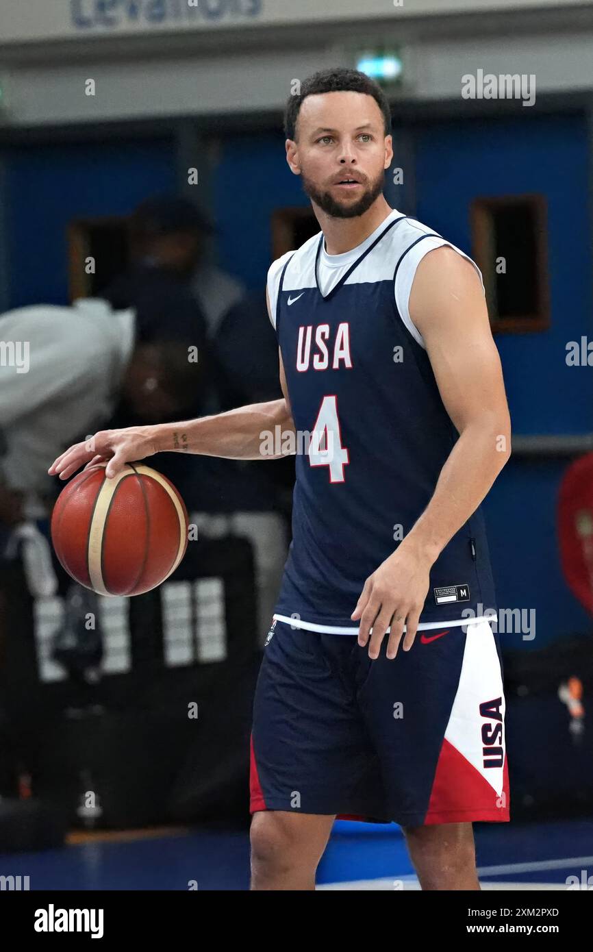 Paris, France. 25th July, 2024. Team USA Men's Basketball guard Steph ...