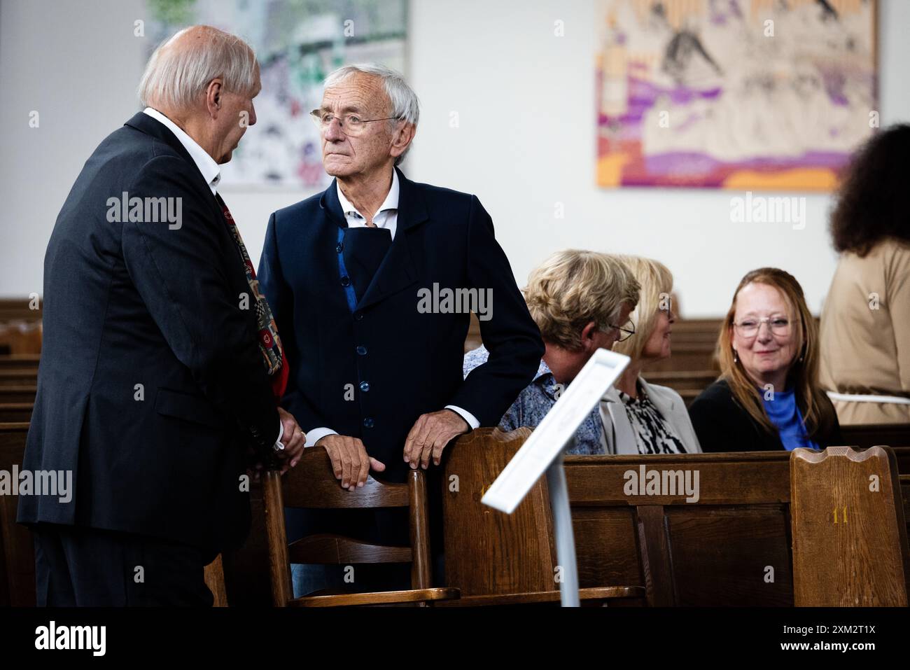 THE HAGUE - Attendees in the Kloosterkerk during the private farewell ...