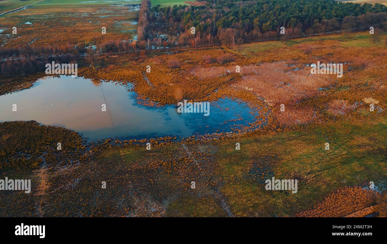 Aerial footage lake wetlands hi-res stock photography and images - Alamy