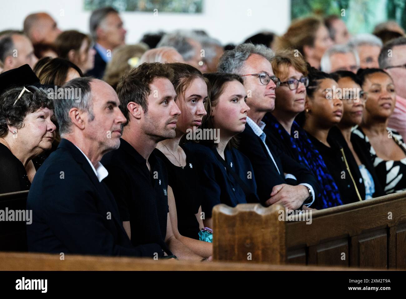 THE HAGUE - Attendees in the Kloosterkerk during the private farewell ...