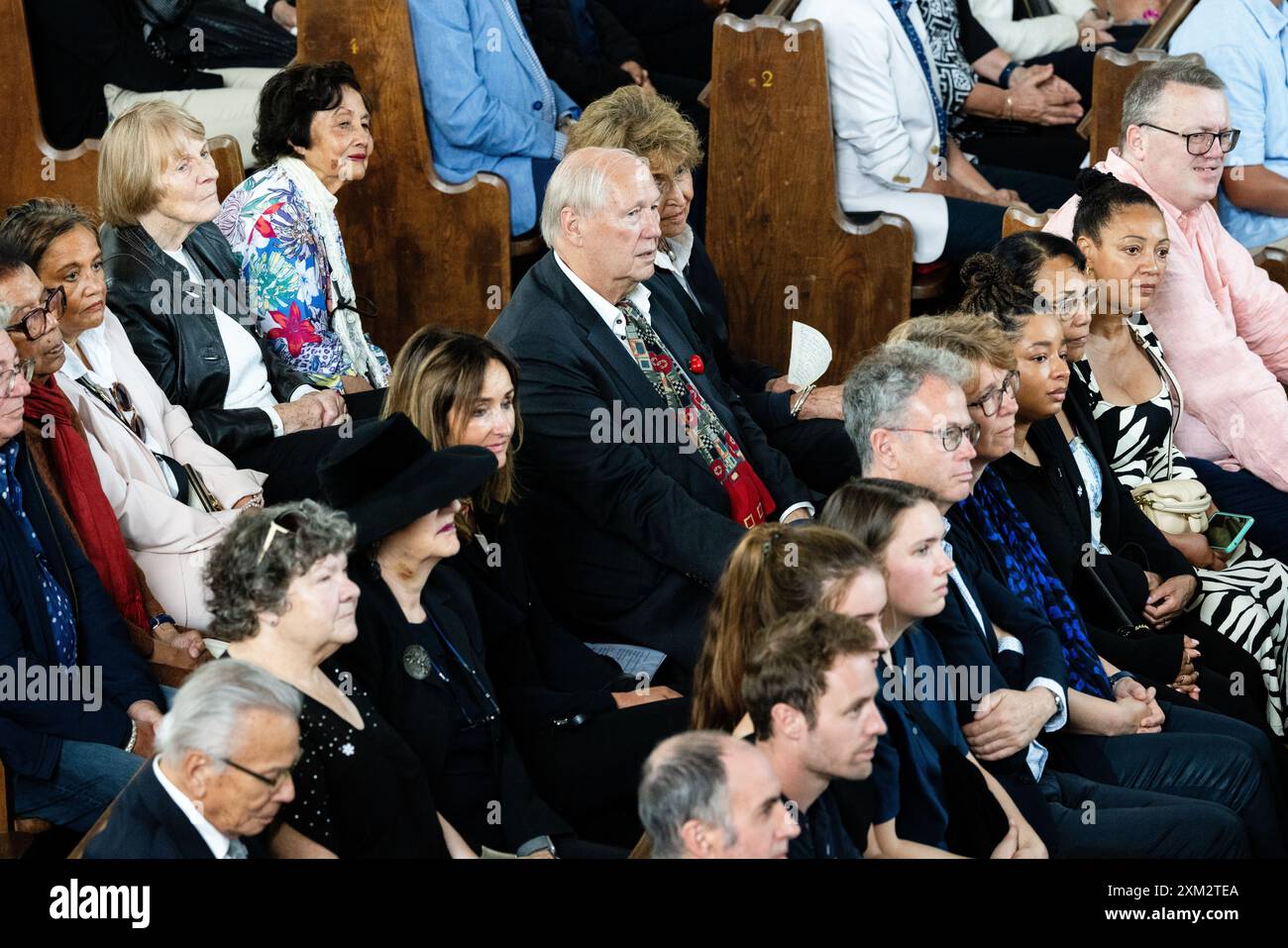 THE HAGUE - Attendees in the Kloosterkerk during the private farewell ...
