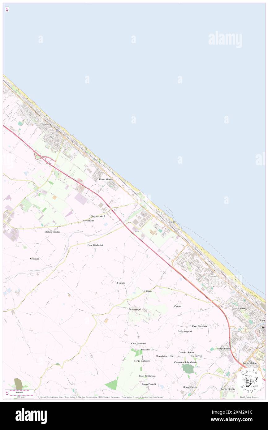 Fiume Cesano, , IT, Italy, The Marches, N 43 45' 0'', N 13 10' 0'', map ...