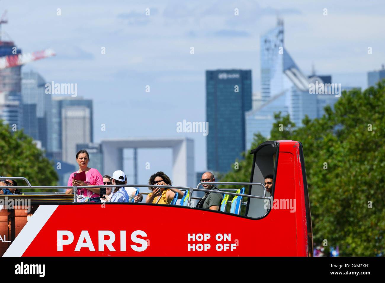 Paris, France, 250724. The atmosphere in Paris on the eve of the opening of the Paris 2024 ...