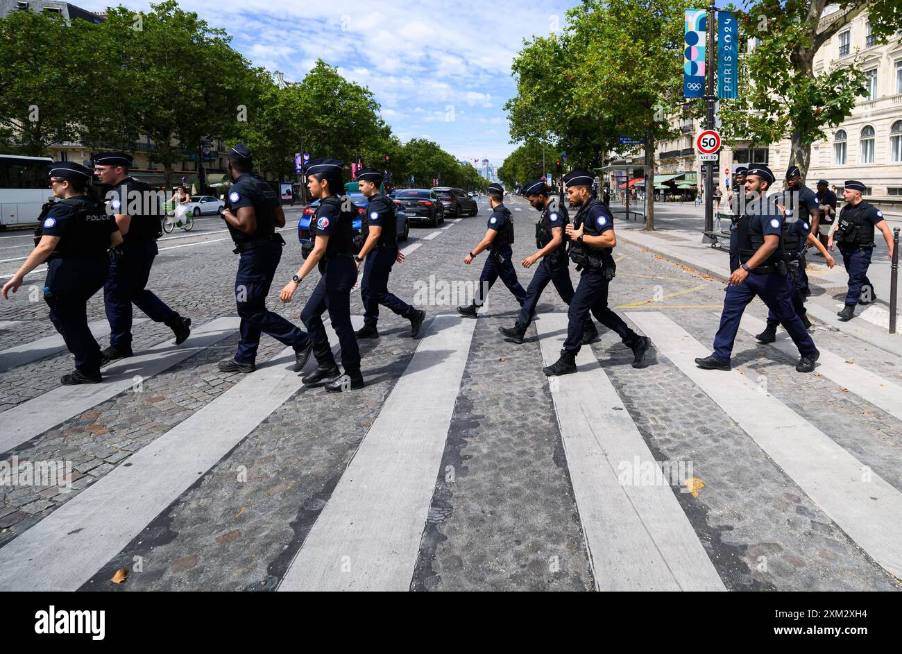 Paris, France, 250724. The atmosphere in Paris on the eve of the opening of the Paris 2024 ...