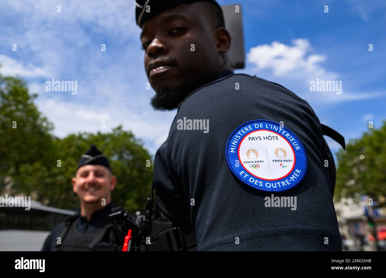 Paris, France, 250724. The atmosphere in Paris on the eve of the opening of the Paris 2024 ...