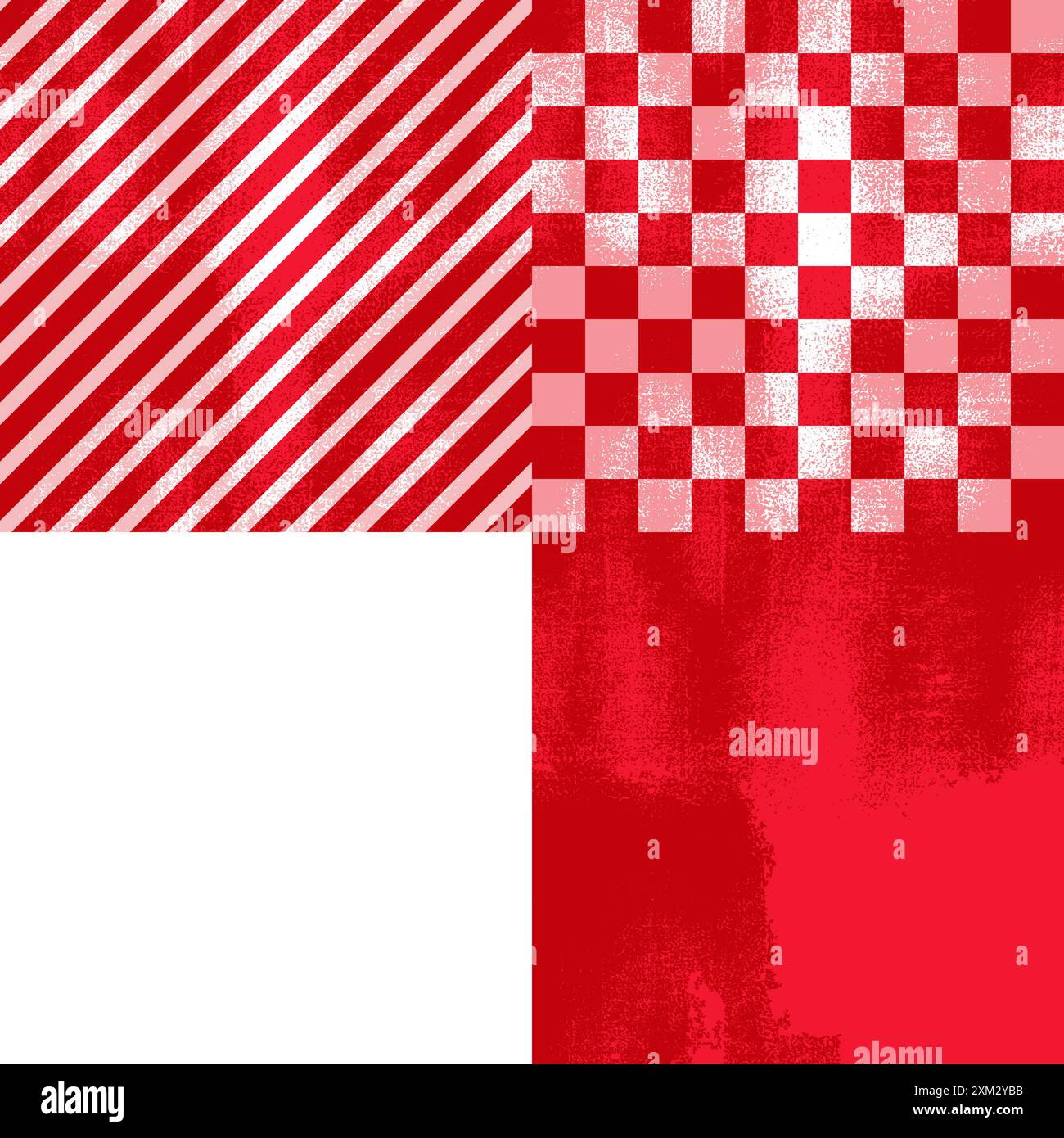 Red and White Geometric Winter Holiday Patchwork. Vector illustration in retro flat style Stock ...