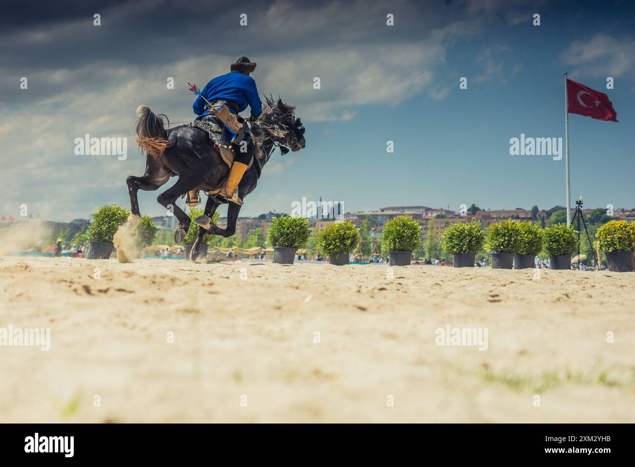 Turkish man and horseman ethnic clothes examples Stock Photo - Alamy