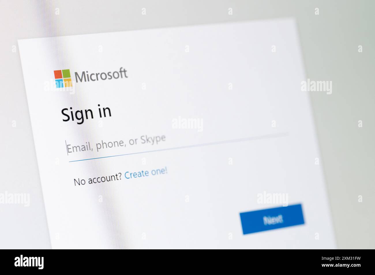 New York, USA - July 19, 2024: Sign in Microsoft account on official ...