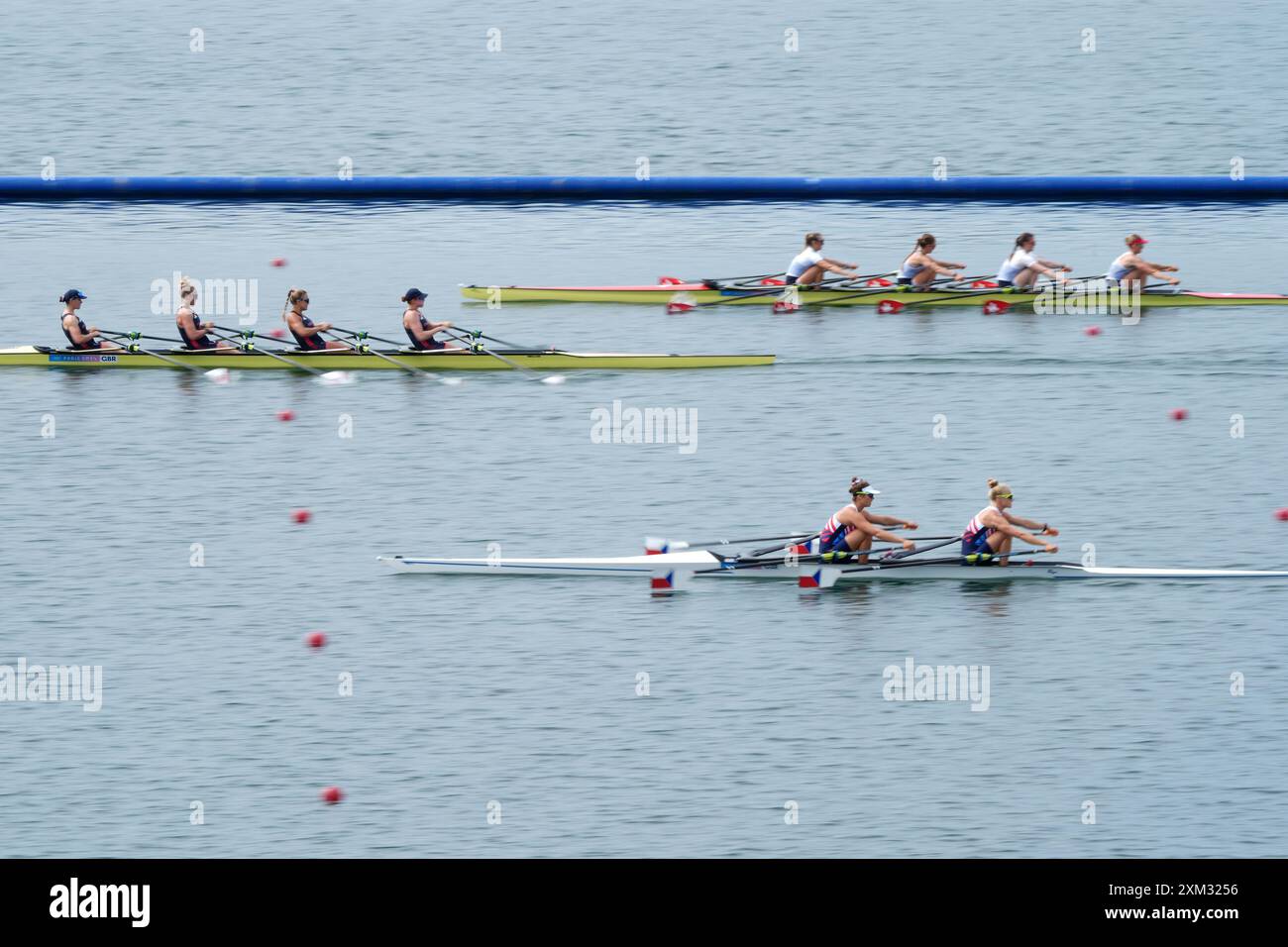 Vaires Sur Marne. 25th July, 2024. Members of Switzerland's rowing team ...