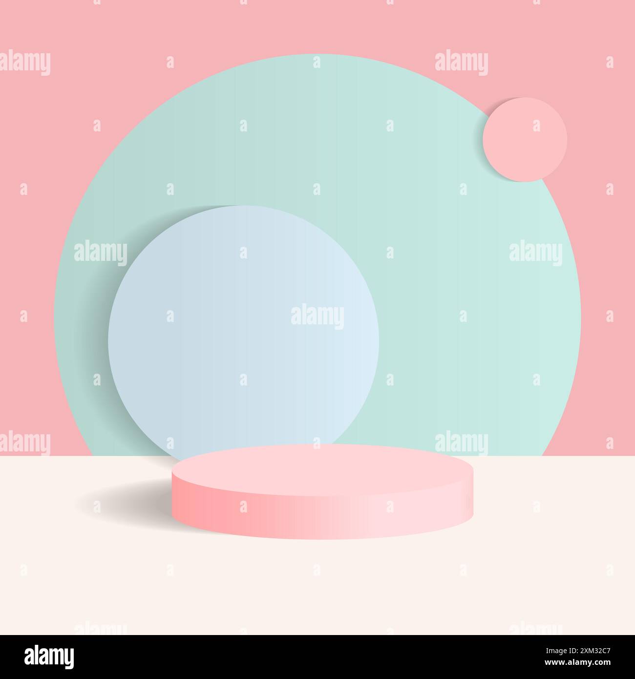 A vibrant, multi-colored pedestal background designed for product ...
