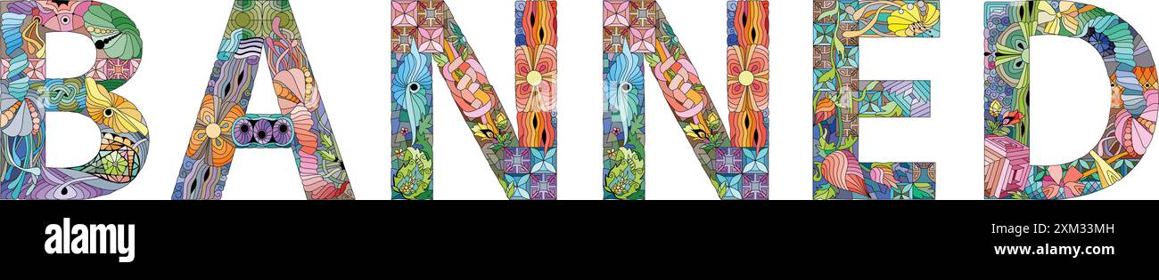 Zentangle letters hi-res stock photography and images - Alamy