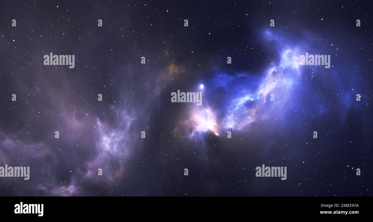 Space background with nebula and shining stars. Giant interstellar ...