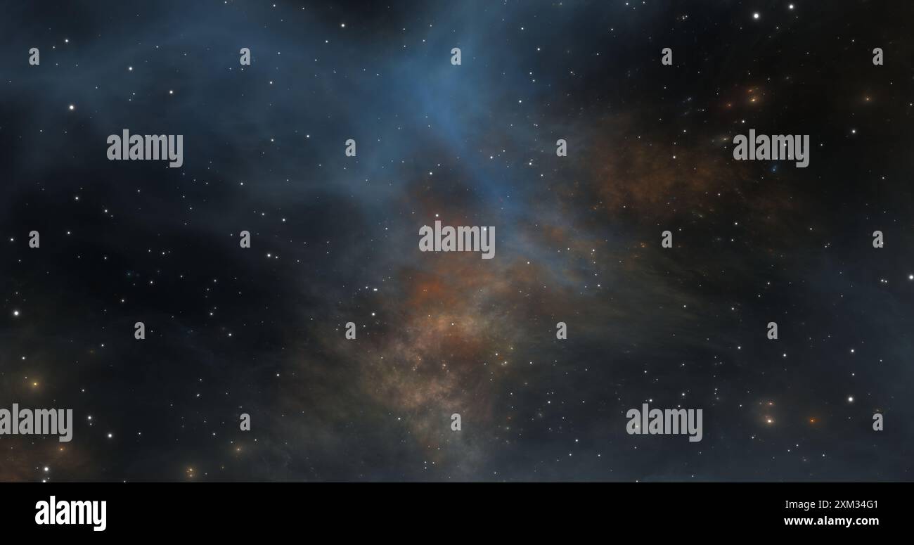 Space background with nebula and shining stars. Giant interstellar ...