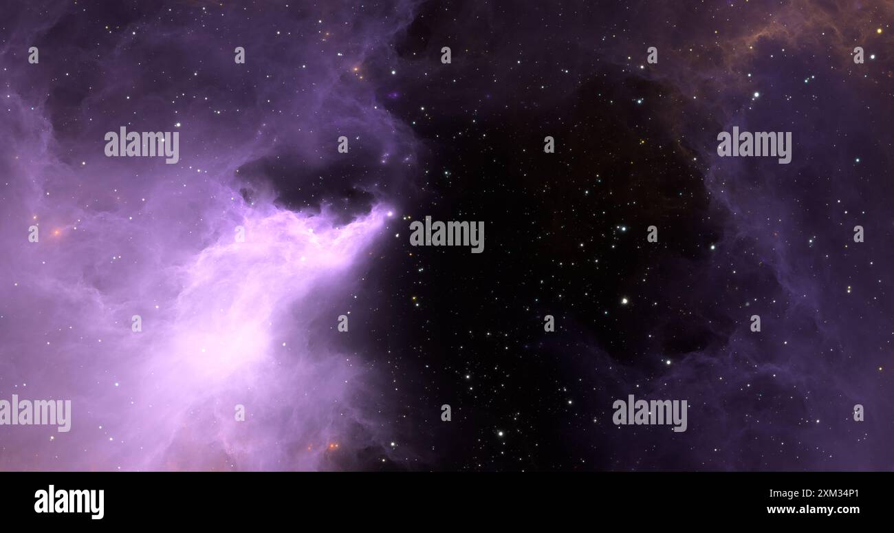 Space background with nebula and shining stars. Giant interstellar ...