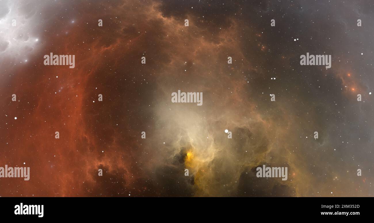 Space background with nebula and shining stars. Giant interstellar ...